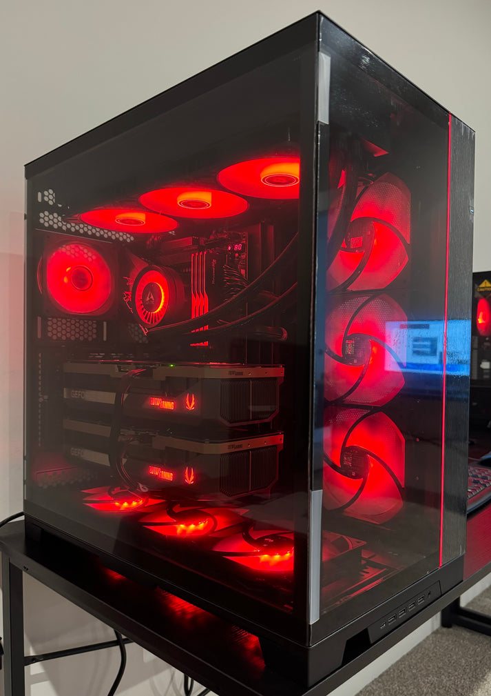 DUAL RTX 5090 AI WORKSTATION PC Core ULTRA 9 285K 192GB RAM 8TB SSD Wi ...